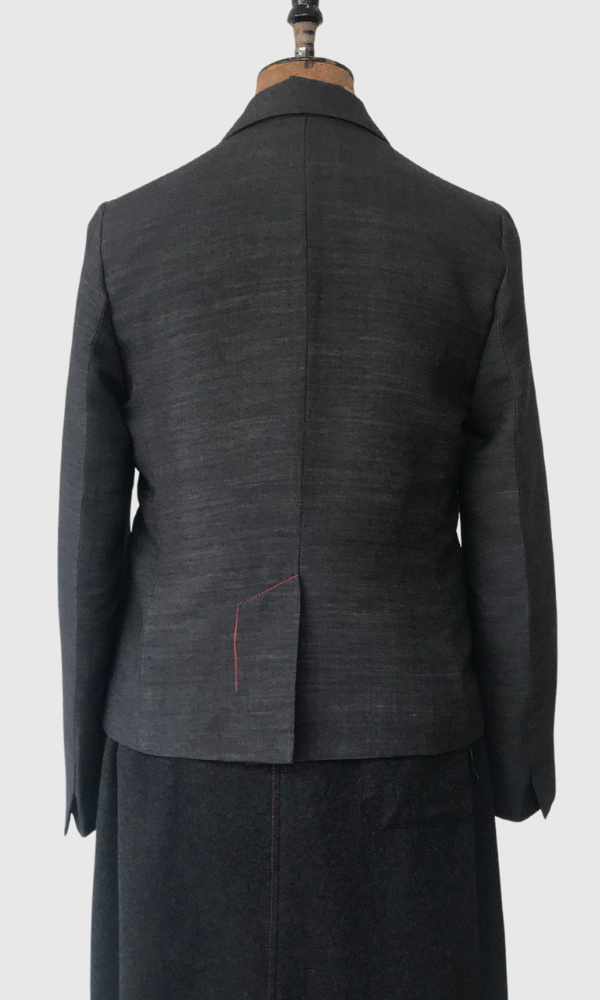 LIGHTWEIGHT WOOL-SILK JACKET - GREY DOUBLE CLOTH – DRESSMITH